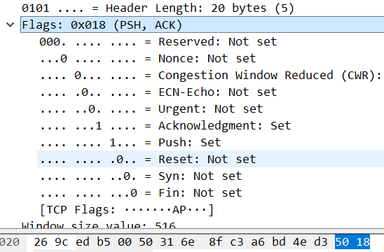 Wireshark 抓包TCP分析